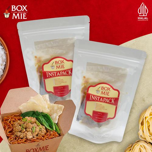 Promo BOXMIE InstaPack Bakmi Frozen - Paket isi 2 Mix (Original & Aromatic Garlic) Ayam Cincang ...