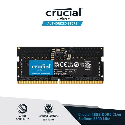 Jual RAM Crucial SODIMM DDR5 48GB 5600Mhz CL46 Memory Laptop - Kota ...