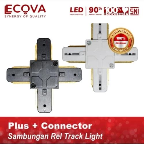 Jual ECOVA LED SAMBUNGAN KONEKTOR REL TRACK LIGHT LAMPU SOROT TIPE + X ...