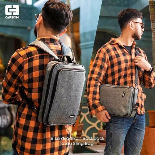 Jual TAS RANSEL SELEMPANG MULTIFUNGSI MINI SLIM MUAT LAPTOP 12 INCI TAS ...