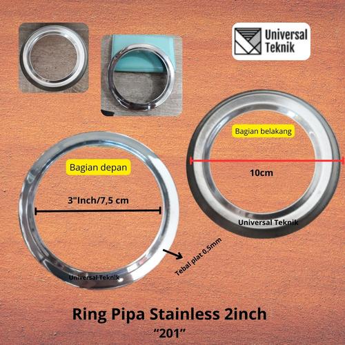 Jual Tapak pipa Ring pipa stainless Steel Tangga 3" inch "201" - Kab ...