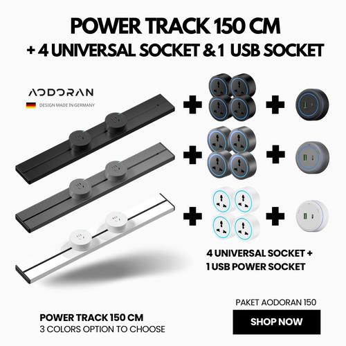 Jual Paket AODORAN Power Track (Track + Socket) panjang 150cm / Movable ...