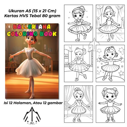 Jual Buku Mewarnai Penari Balet Elegan untuk Anak – 12 Gambar | Kertas ...