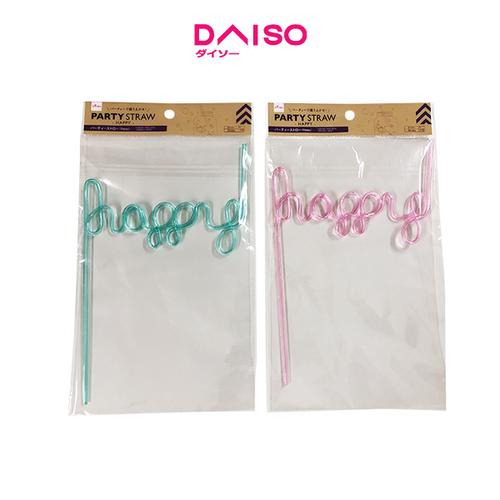 Jual Daiso Party Straw -Happy- - Biru - Jakarta Selatan - DAISO JAPAN ...