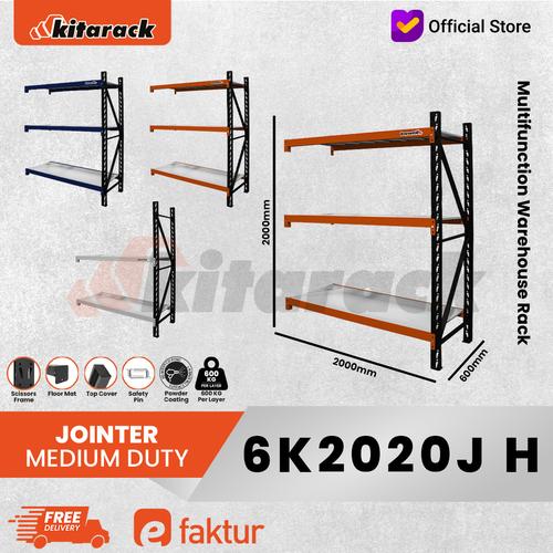 Promo Rak Gudang Besi 600kg 2 Meter Rack Gudang 4 Susun Jointer Rak ...