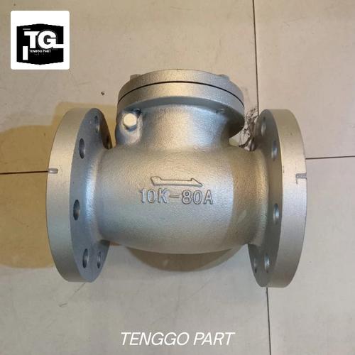 Jual swing check valve 3" inch jis 10k cast iron DN 80 flange 10 k ...