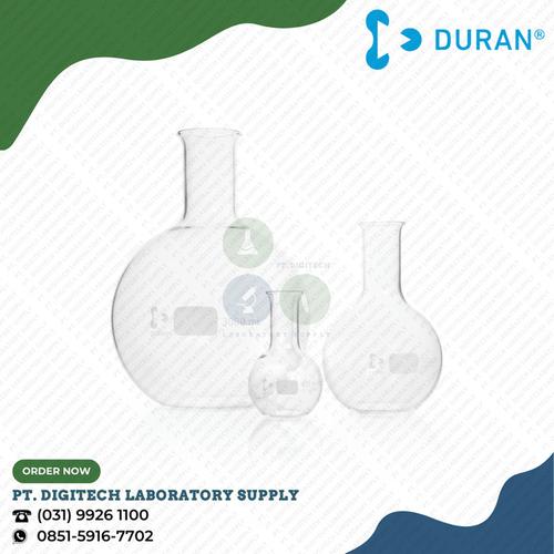 Jual Labu Alas Datar Flat Bottom Flask Narrow Neck 500mL DURAN - Kab ...