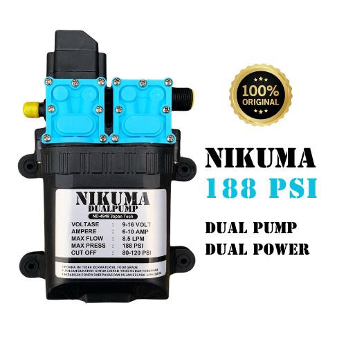 Jual Pompa DC 12V NIKUMA Dual Pump 180 Psi - otomatis - Kota Depok ...
