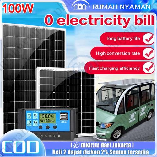 Jual New Panel Surya Solar Panel 100W Panel Surya Portabel ...