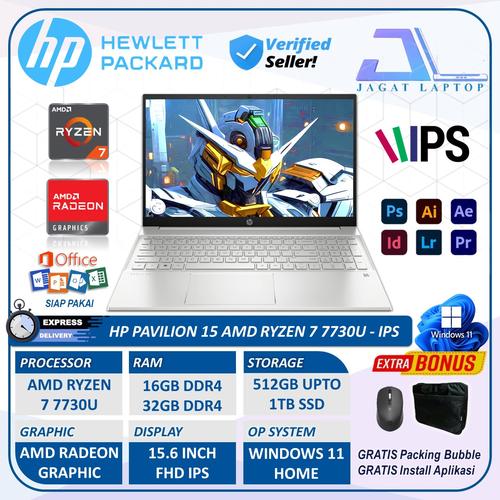 Jual Laptop Hp Pavilion 15 Amd Ryzen 7 7730u 32gb 1tb 15.6 FHD IPS ...