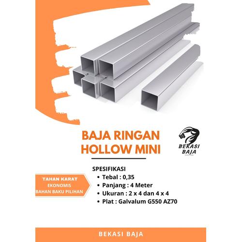 Jual Hollo Galvalum Plafon Atap Mini - Hollo Mini 2x4 - Kota Bekasi ...