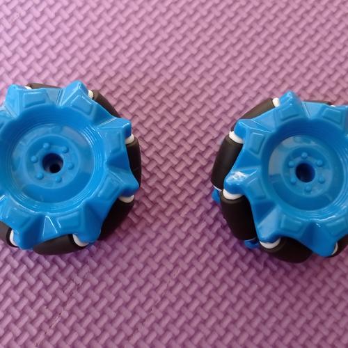Jual Roda omni Mechanum Omnidirectional steering Roda Mekanum Blue ...