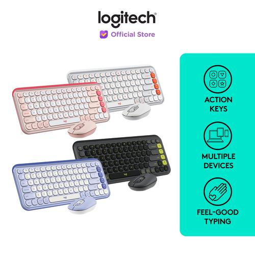 Promo Logitech POP ICON COMBO, Kombo Keyboard dan Mouse Bluetooth ...