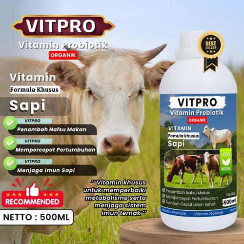 Jual VITPRO Vitamin Probiotik Khusus Sapi, Vitamin Ternak Organik ...