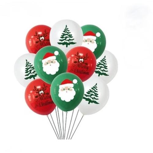 Jual Balon Latex Natal 12 inch Motif Pohon Natal Rusa Santa Claus ...