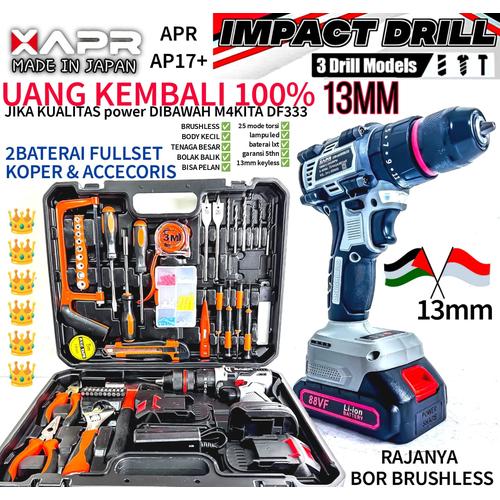 Jual Bor cordless 36VF 10mm APR Garansi Resmi Keyless Bor Cas AP19 CHUK ...