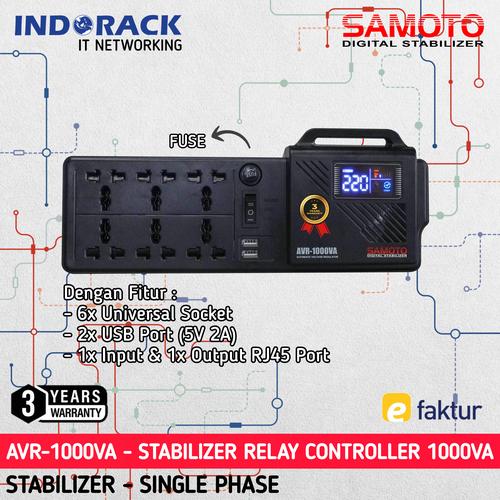 Jual AVR-1000VA STABILIZER SAMOTO RELAY CONTROLLER 1000VA AVR STAVOLT ...