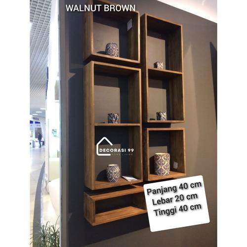 Promo Rak Decorasi Kotak Persegi, Lebar 20 cm, dimensi variasi 25, 30 ...