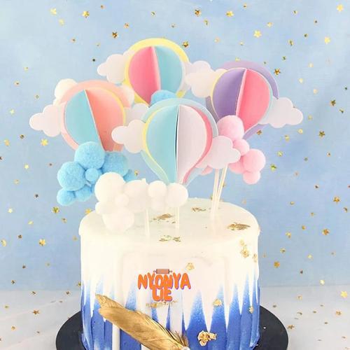 Jual CTK25 Topper Kertas Balon Udara Awan Cloud Dekorasi Kue Ulang ...