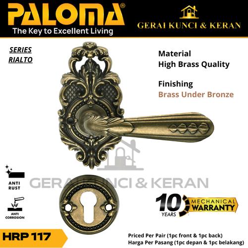 Jual Paloma HRP 117 Handle Roses Gagang Pintu Material Brass Rialto Series Finishing Brass Under ...