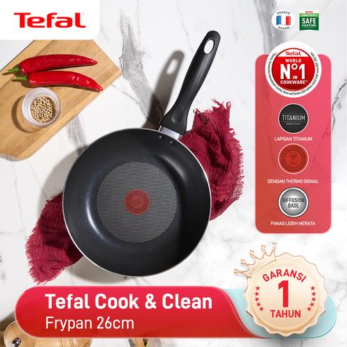 Promo Tefal Wajan Penggorengan Anti Lengket Cook & Clean Frypan 26cm [FS] - Jakarta Barat ...
