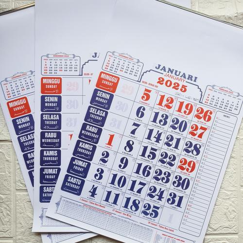Jual KALENDER DINDING 2025 KALENDER KERJA UMUM ARAB UKURANG SEDANG ...
