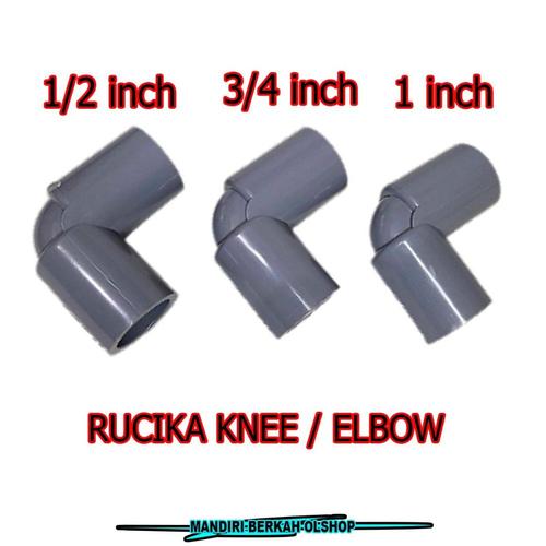 Jual RUCIKA Knee PVC 1/2” - 3/4'' - 1'' AW / elbow 1/2 inch - 3/4 inch ...