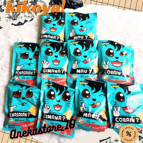 Jual [Aneka] KIKOYA SNACK CEMILAN MAKANAN RINGAN TELUR ASIN PER 1 PACK ...