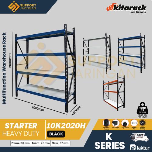 Jual KITARACK 10K2020 Starter Rak Gudang Frame Hitam 2000 x 600 x 2000 ...