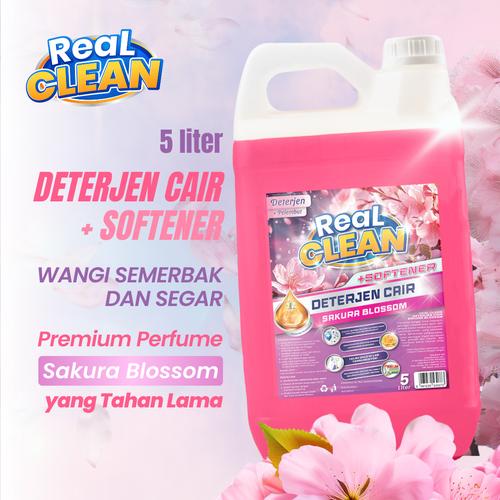 Jual Real Clean Deterjen Cair Laundry Antibacterial 5 Liter -Detergen Cair - SAKURA BLOSSOM ...