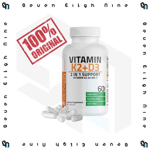 Jual Bronson Vitamin K2 + D3 5000 IU 100% Original USA - 60 Capsule ...