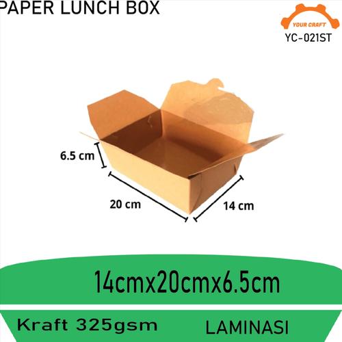 Jual PAPER DELI BOX FOOD (MODEL 1 UKURAN L TYPE: YC-021ST) PAIL PAPER ...