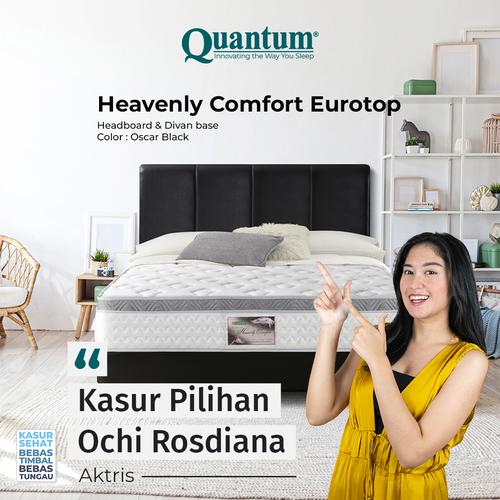 Promo Quantum Springbed Heavenly Comfort Eurotop White - Full Set-Black ...