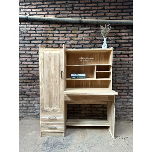 Promo MEJA BELAJAR ANAK / MEJA KERJA JATI MINIMALIS/ MEJA BELAJAR KAYU ...