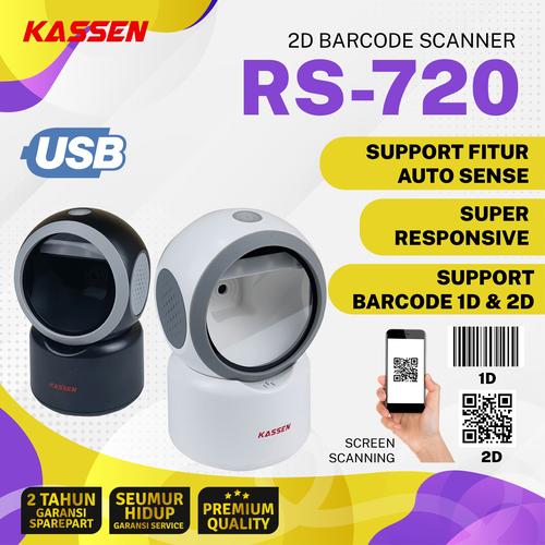Jual KASSEN RS720 SCANNER BARCODE QR 1D 2D KASSEN RS-720 RESI JNE/JNT ...