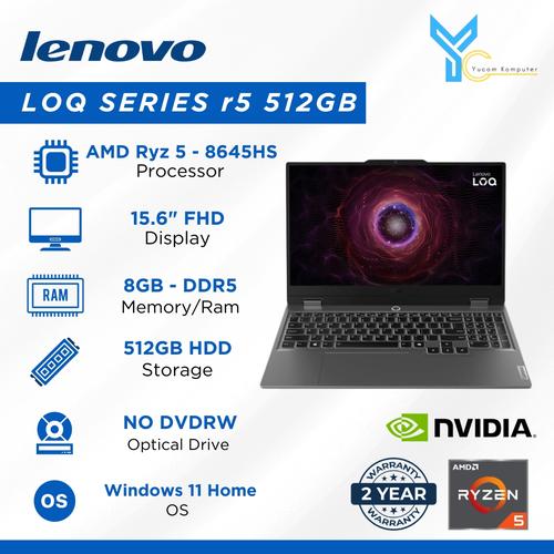 Jual Lenovo LOQ Series AMD Ryz 5 - 8645HS/8GB/512GB/15,6" HD/Windows 11 Home/2 Tahun - Jakarta ...