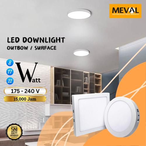 Promo MEVAL Lampu LED Downlight ECO Series - Outbow - Bulat, 8W - Putih ...
