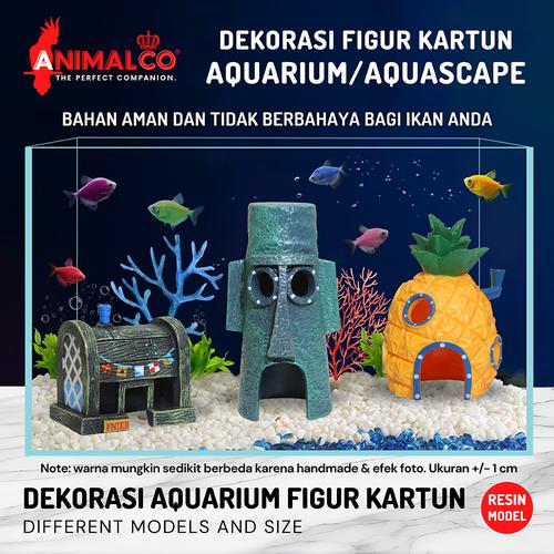 Jual Hiasan Dekorasi Aquarium Spongebob Squidward Resin Aquascape ...