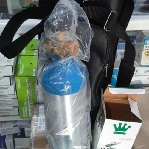 Jual Regulator oksigen plus tabung portable 250ml + nassal,regulator oksigen,regulator medis ...