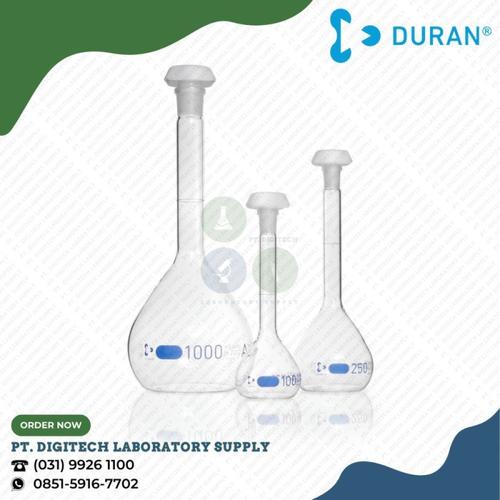 Jual Labu Ukur DURAN Volumetric Flask Class A Clear PE Stopper 1000mL ...