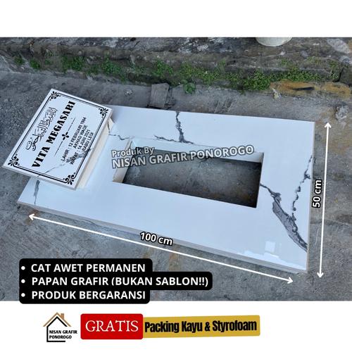 Jual NISAN MAKAM 120X60 MOTIF MARMER CARRARA - Kab. Ponorogo - nisan ...