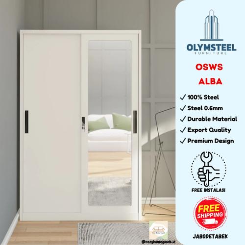 Jual Lemari Pakaian Besi - Olympic Olymsteel OSWS ALBA - 2 Pintu 90 / 120 - Kokoh Kuat - 2P 90 ...