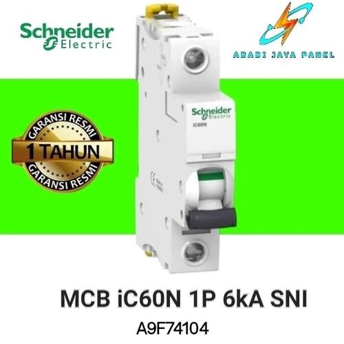 Jual MCB SCHNEIDER iC60N A9F74104 4A C4 1P 6kA 1PHASE KURVA C SCHNEIDER ORIGINAL SNI - Jakarta ...