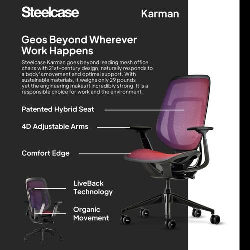 Promo STEELCASE Karman - Working Chair - Ergonomic Office Chair - Kursi ...