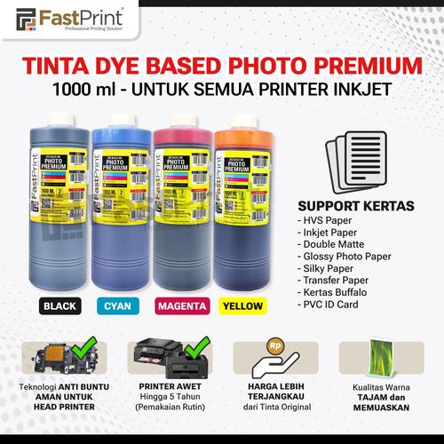 Jual Fast Print Tinta Dye Based Photo Premium 1000ML - Magenta - Kota ...