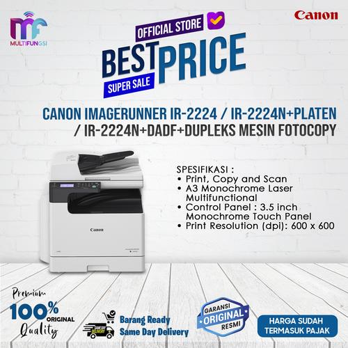 Promo Canon imageRunner iR-2224 / iR-2224N+Platen / iR-2224N+DADF+Dupleks Mesin Fotocopy - iR ...