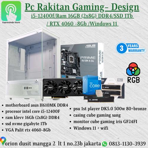 Jual PC RAKITAN Gaming - Design i5-12400F Ram 16Gb (2x8Gb) ddr4 ssd 1Tb ...