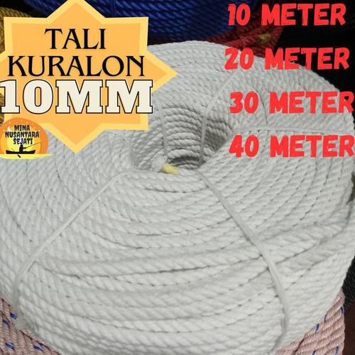 Jual Tali tambang kain 10mm kuralon / tali tambang kain putih - 10 ...