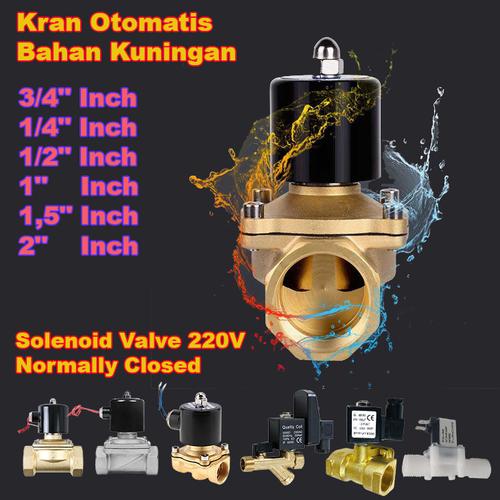 Jual Kran Otomatis Kuningan Electric Solenoid Valve 3/4" 1/4" 1/2" 1" 1,5" 2" Inch Selenoid ...