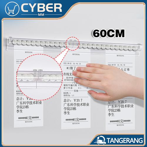 Jual Bill Holder 60cm Dinding PVC Tab Grabber Dinding Tidak Perlu Meninju Penjepit Bill Tahan ...